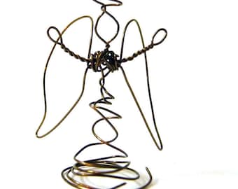 Copper Angel medium Large wire angel rustic copper angel | Etsy