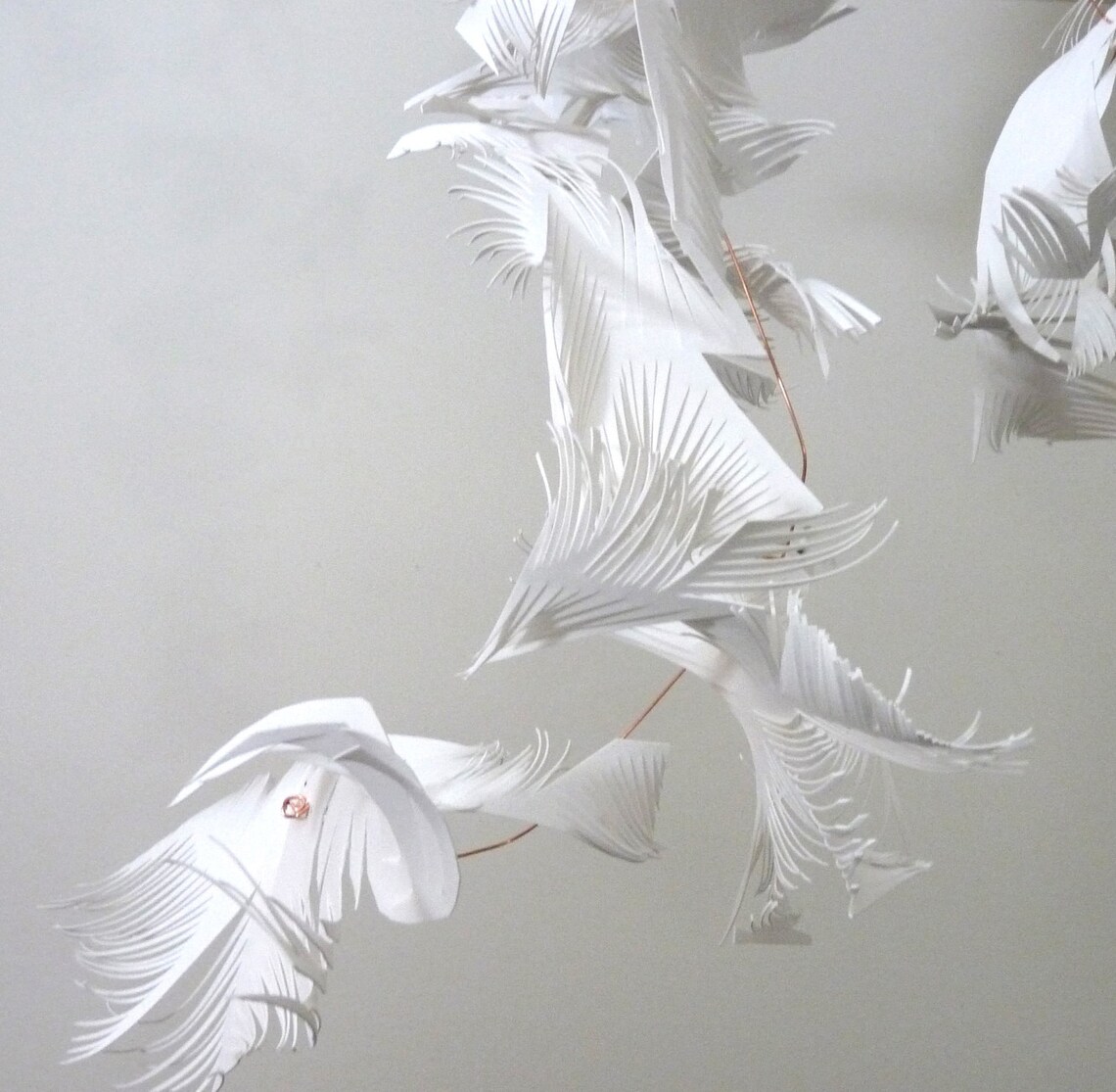 Wind Hanging Cut Paper Sculpture on Copper Hand Cut - Etsy