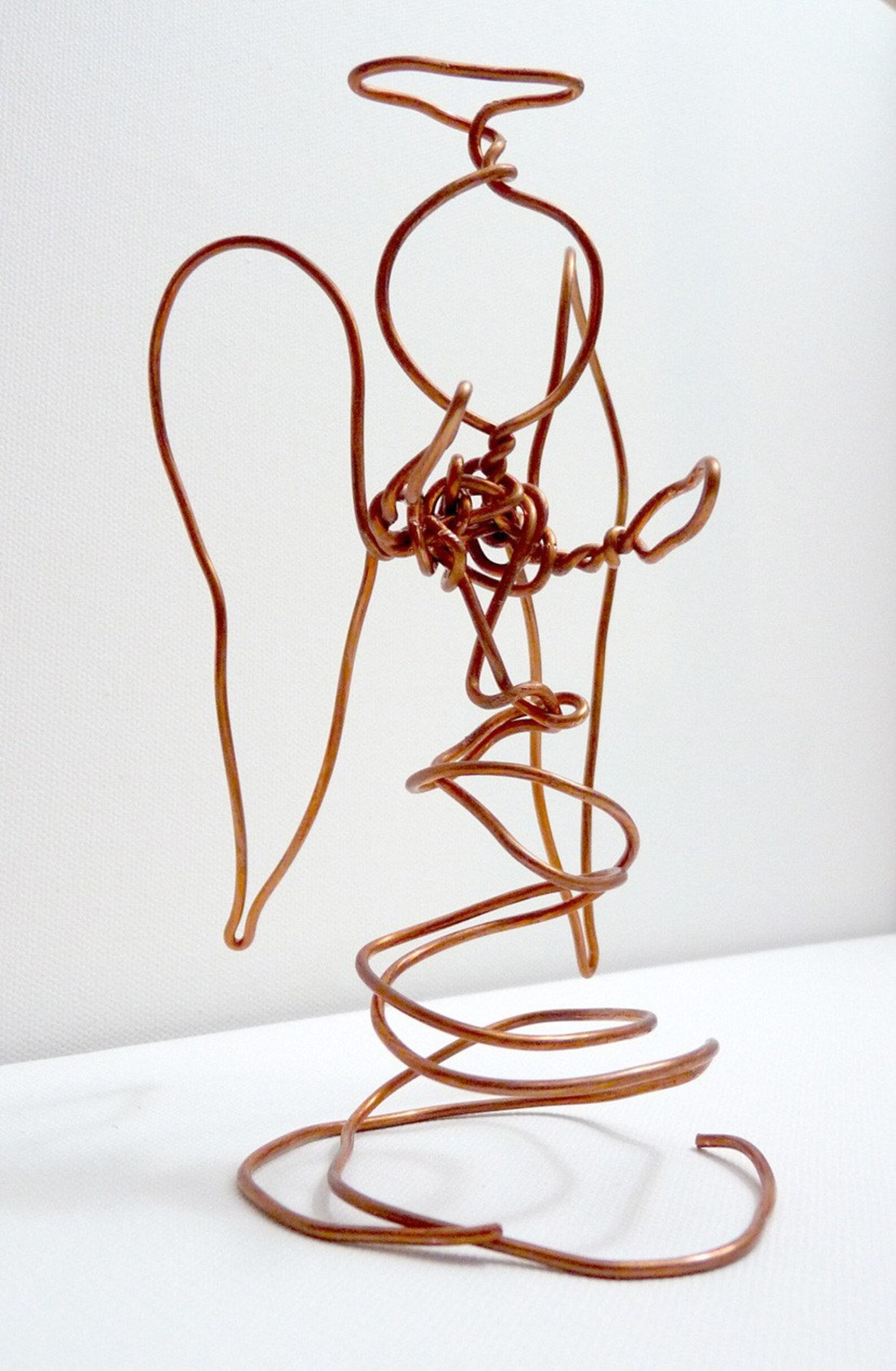 Copper Angel - Medium Large Wire Angel - Rustic Copper Angel for ...