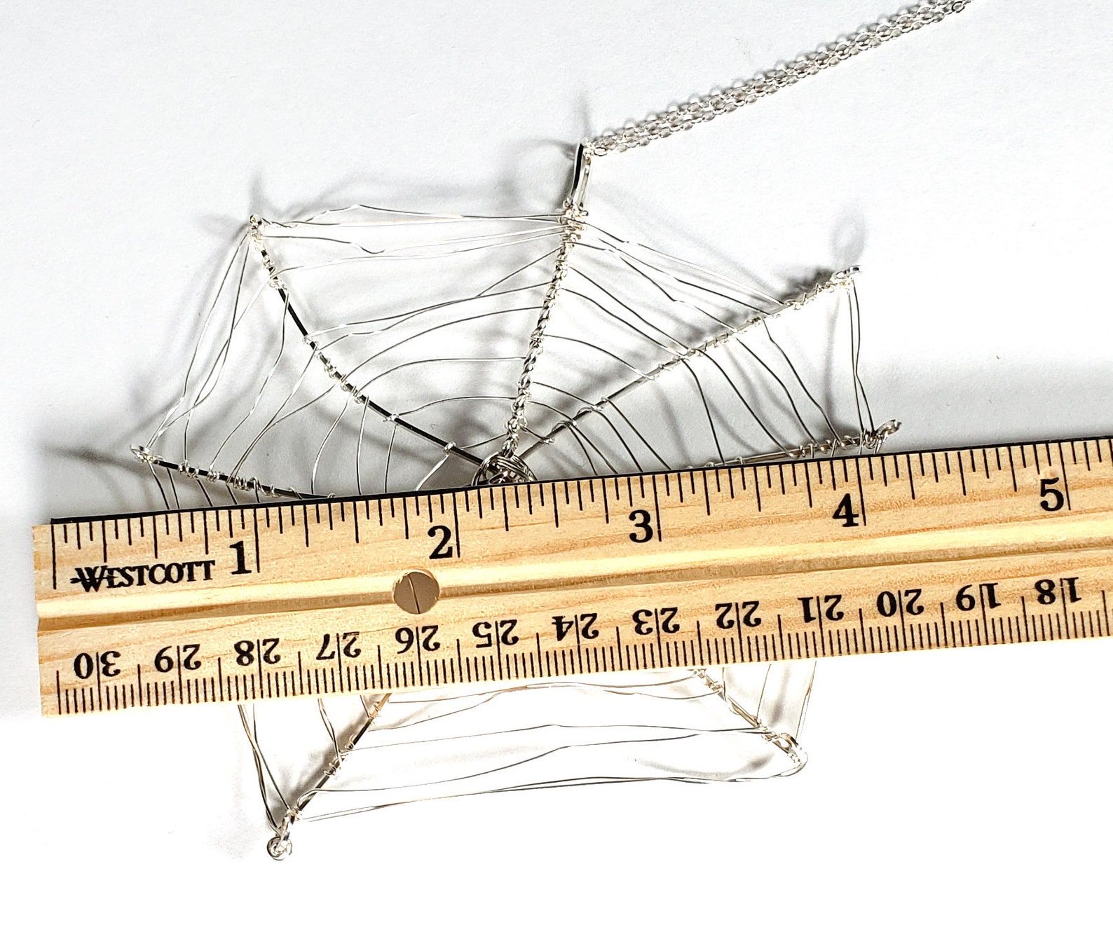 Handmade Sterling Silver Spider Web Necklace Handmade Silver - Etsy