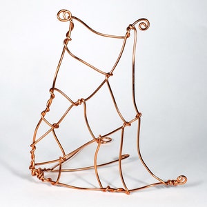 Copper Spider Web Decoration - Lightweight Handmade Wire Spider Web ...