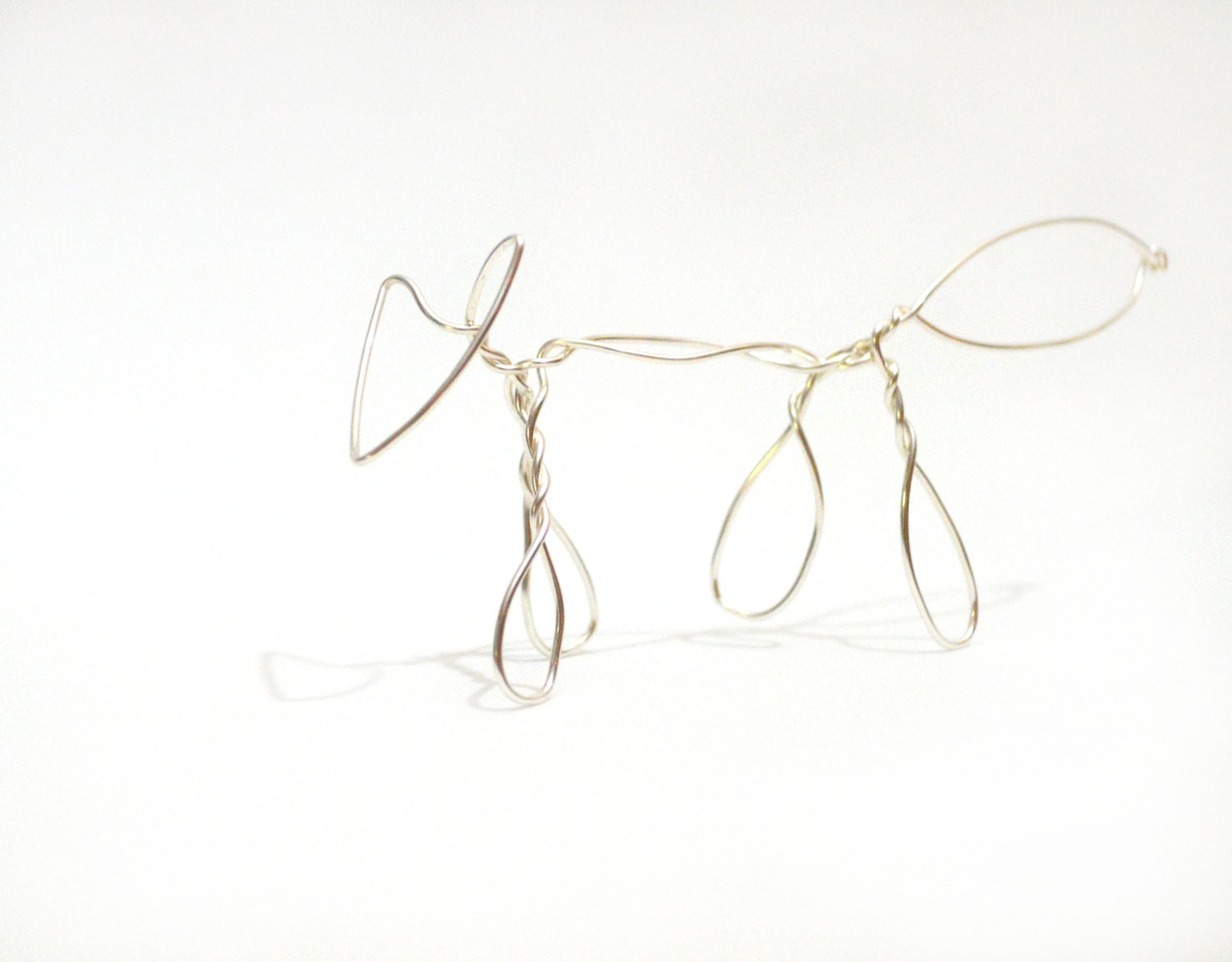 Walking Mini Fox Sculpture - Silver Wire Sculpture , Ww - Etsy