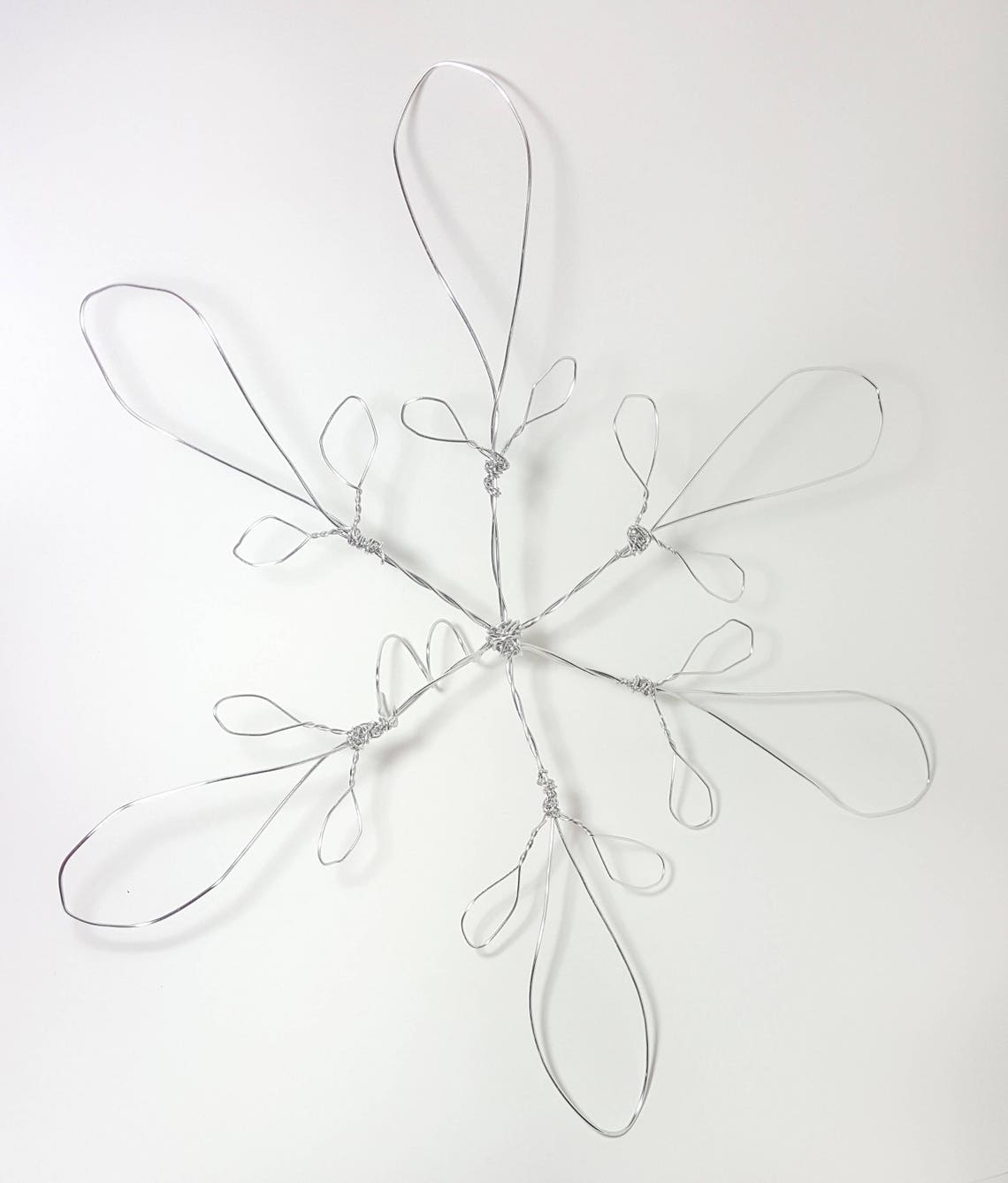Giant Silver Wire Snowflake Tree Topper Big Wire Christmas - Etsy