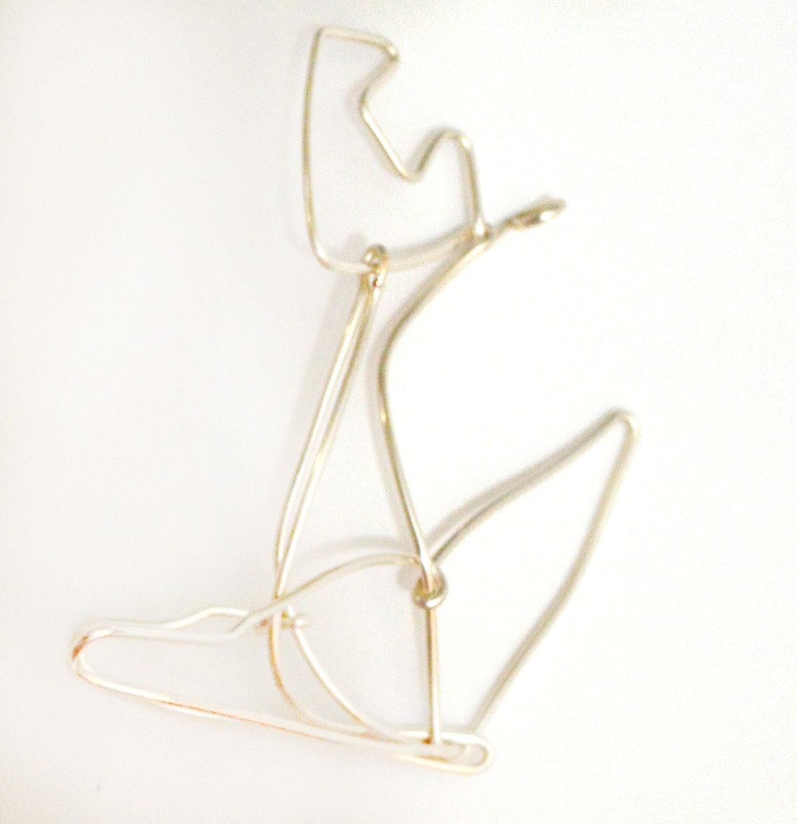 Silver Fox Wire Ornament wire fox ornament / pendant | Etsy