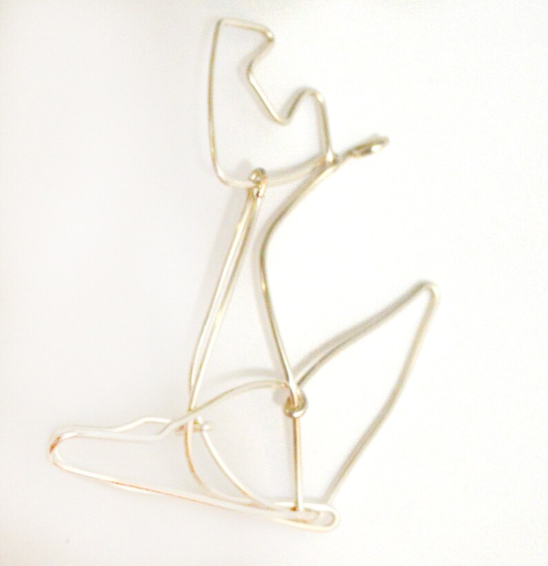 Silver Fox Wire Ornament wire fox ornament / pendant | Etsy