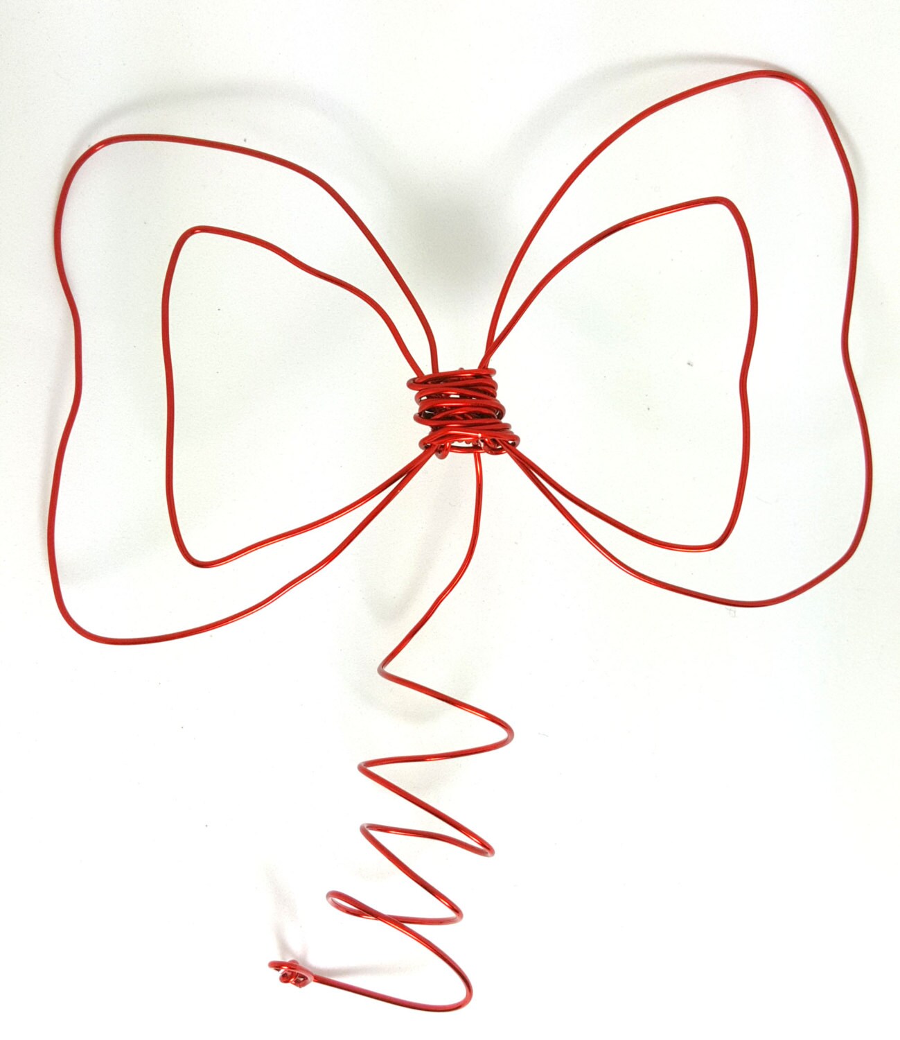 Whimsical Red Bow Tree Topper Decor - Red Christmas Tree Topper Bow ...