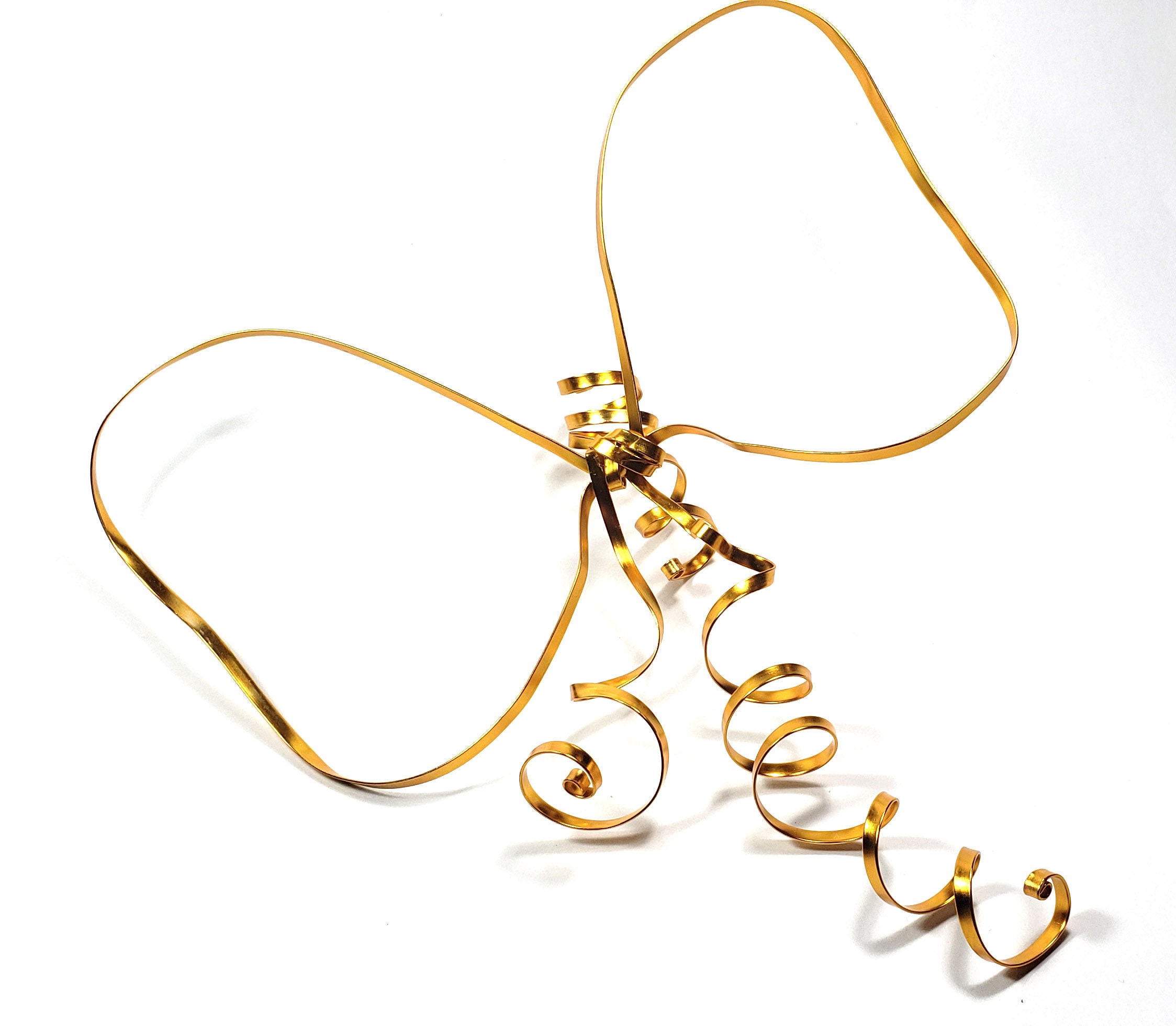 XL Elephant Ear Bow Tree Topper Metal Handmade Tree Topper Golden Decor ...