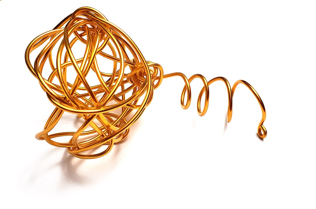 Abstract Flower Tree Topper - Small Handmade Gold Wire Tree Topper ...