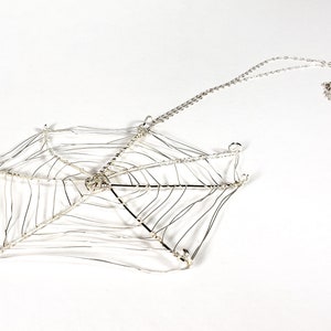 Handmade Sterling Silver Spider Web Necklace - Handmade Silver Spider ...
