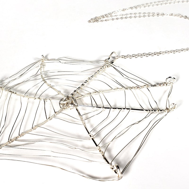 Spider Web Necklace - Etsy