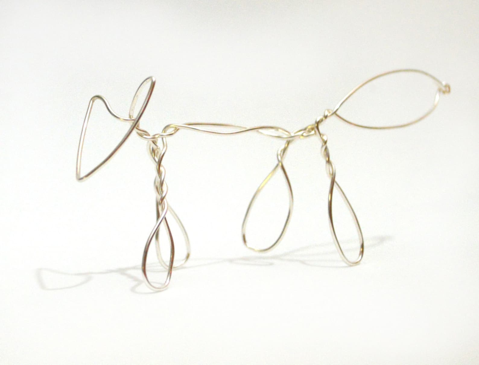 Walking Mini Fox Sculpture - Silver Wire Sculpture , Ww - Etsy