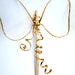XL Elephant Ear Bow Tree Topper - Metal Handmade Tree Topper- Golden ...