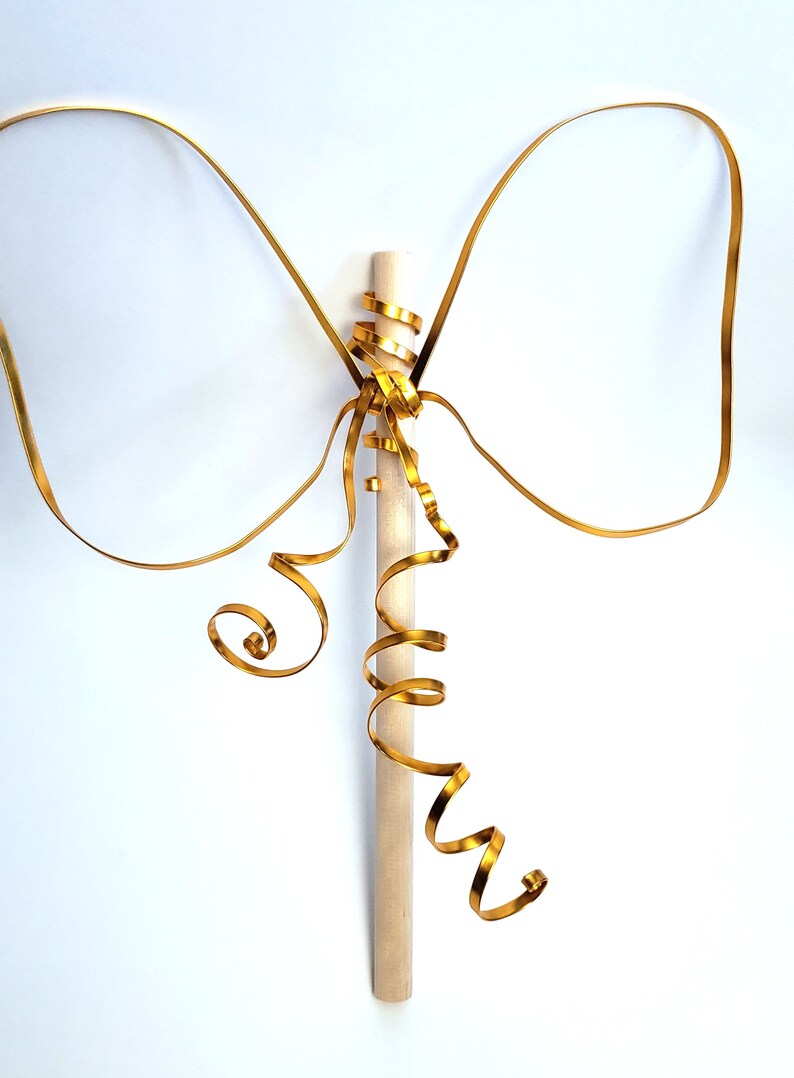 XL Elephant Ear Bow Tree Topper - Metal Handmade Tree Topper- Golden ...