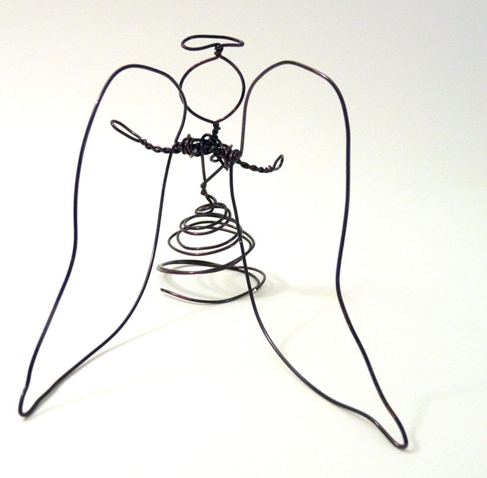 Wire Angel brown Purple Medium Aluminum Long Wings - Etsy