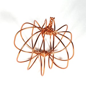 Copper Wire Pumpkin - Medium Large Pumpkin Simple Copper Fall Decor ...