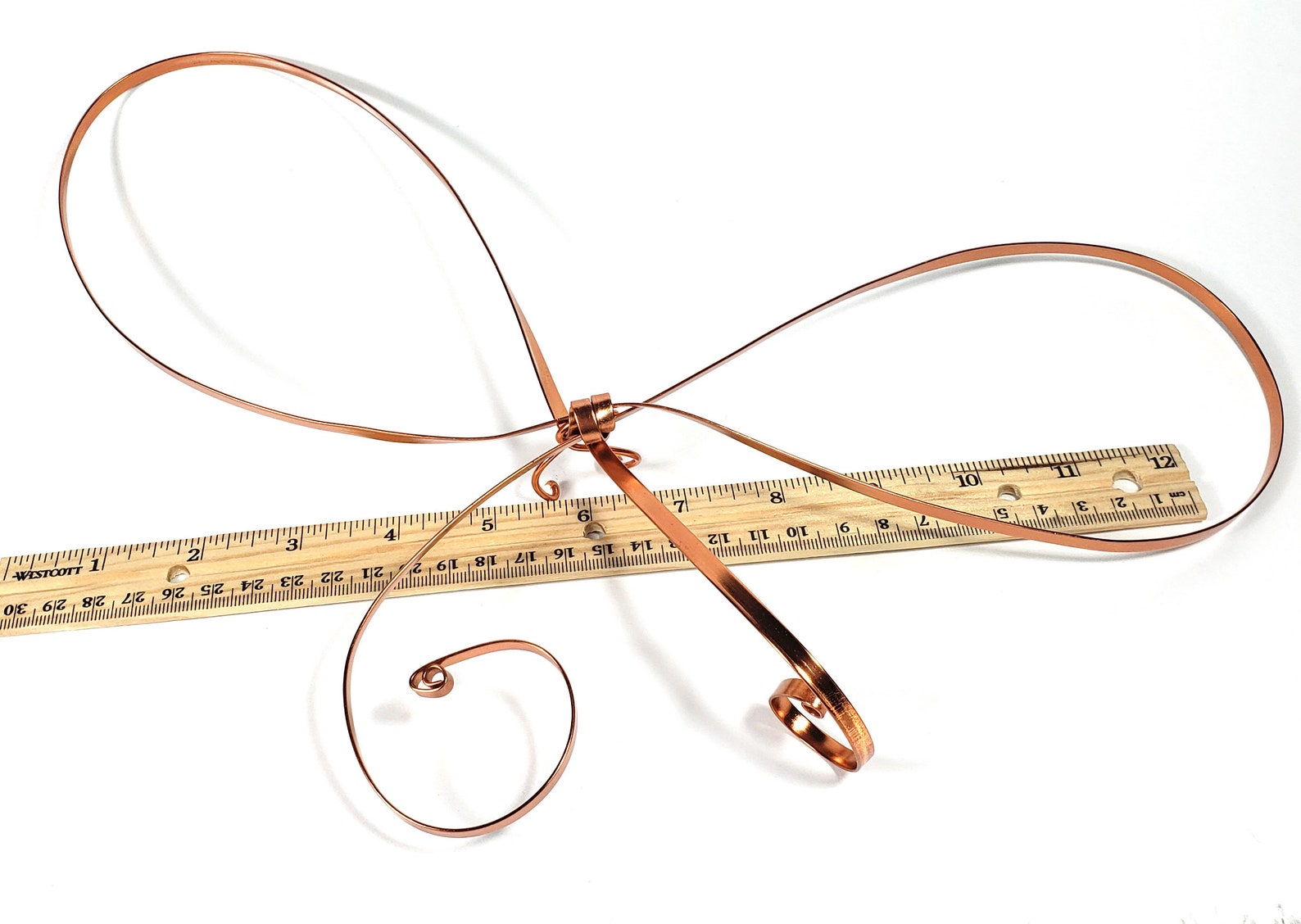 XL Swirling Copper Bow Tree Topper or Wreath Bow Metal - Etsy