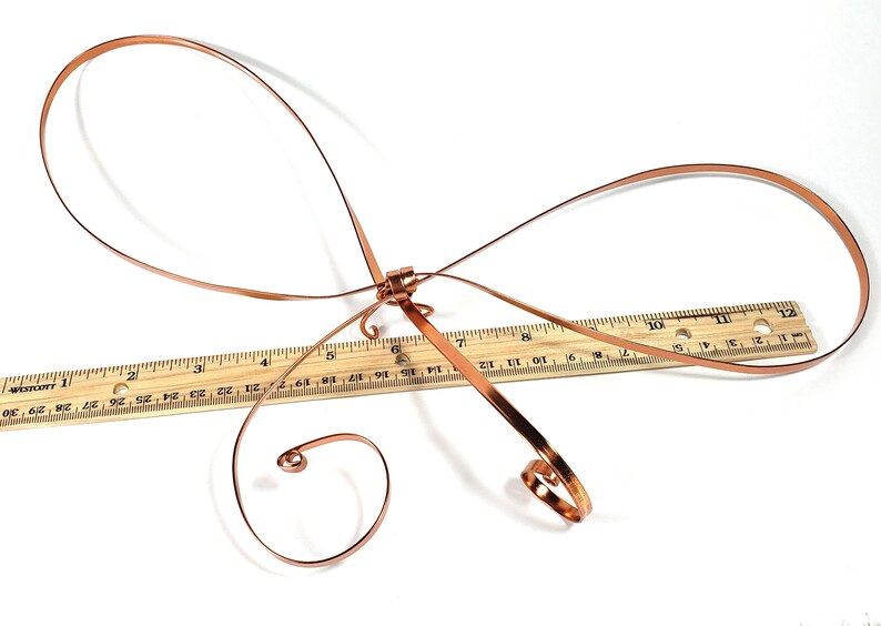 XL Swirling Copper Bow Tree Topper or Wreath Bow Metal - Etsy
