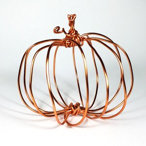 Copper Wire Pumpkin - Medium Large Pumpkin Simple Copper Fall Decor ...