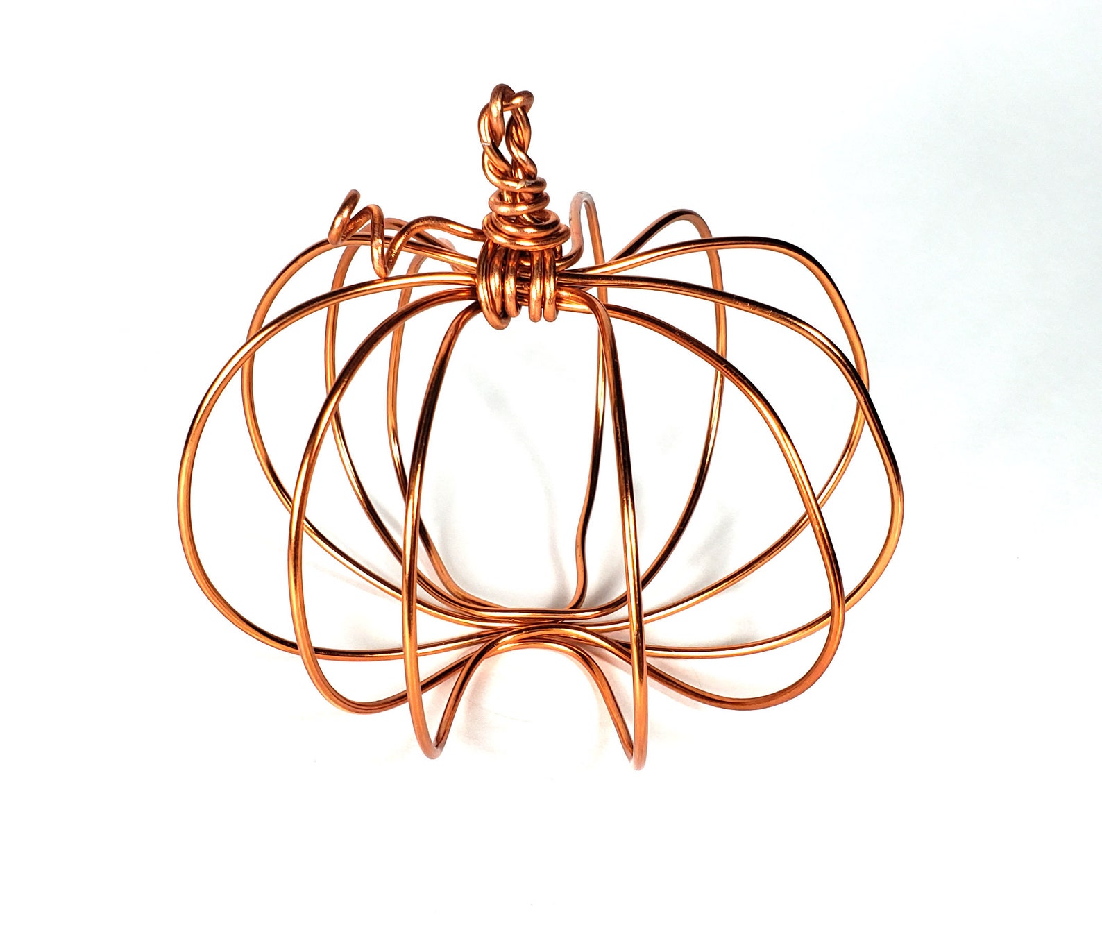 Wire Pumpkin - Small Simple Copper Pumpkin Fall Decor - Handmade ...