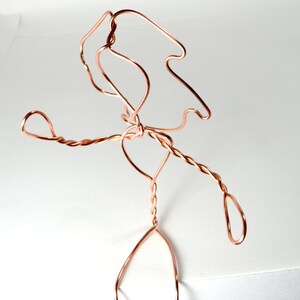 Copper Bookshelf Mermaid - Short Tail Wavy Hair, Mermaid Wire Sculpture ...