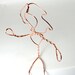 Copper Bookshelf Mermaid - Short Tail Wavy Hair, Mermaid Wire Sculpture ...