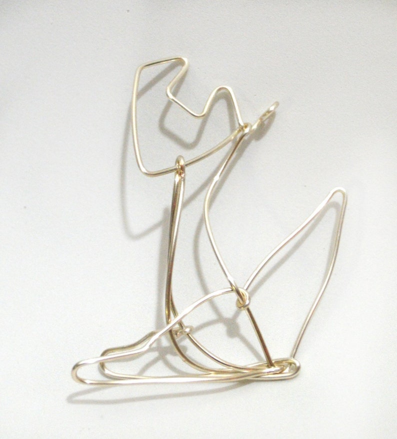 Silver Fox Wire Ornament wire fox ornament / pendant | Etsy