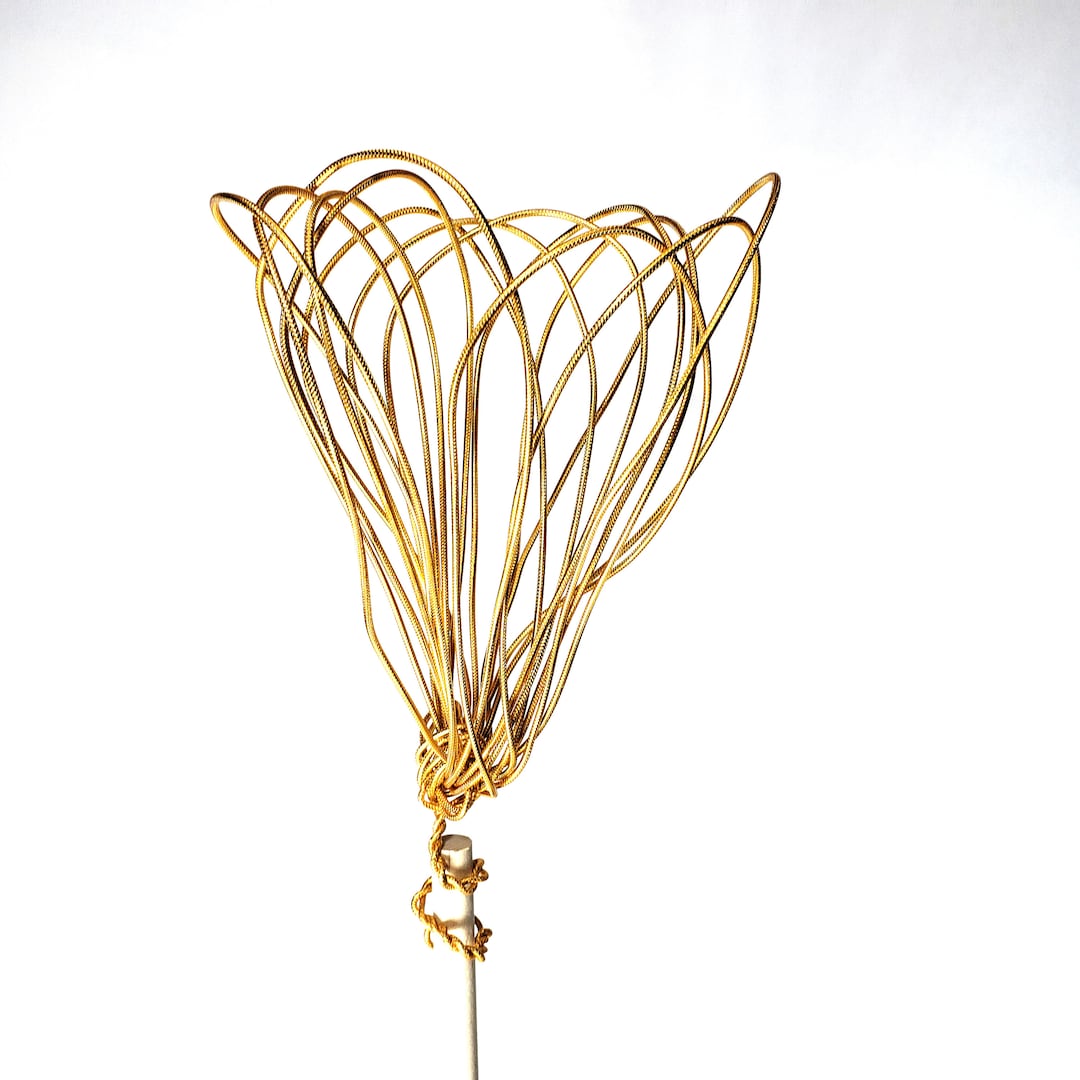 Long Loopy Flower Tree Topper - Abstract Handmade Gold Wire Tree Topper ...