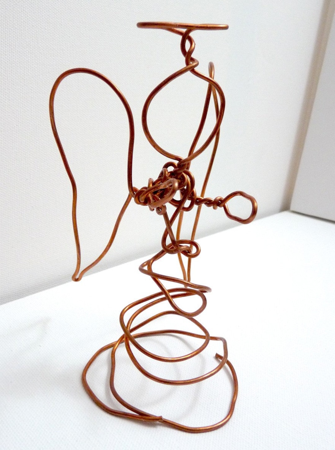 Copper Angel - Medium Large Wire Angel - Rustic Copper Angel for ...