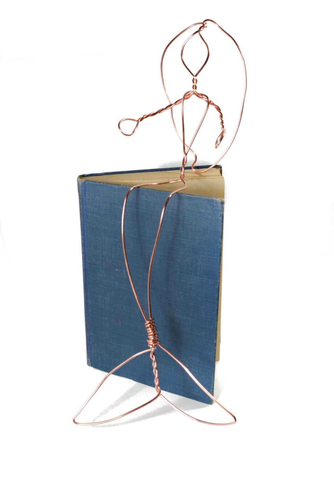 Big Copper Mermaid W/ Long Hair- Wire Sculpture Bookshelf Mermaid ...