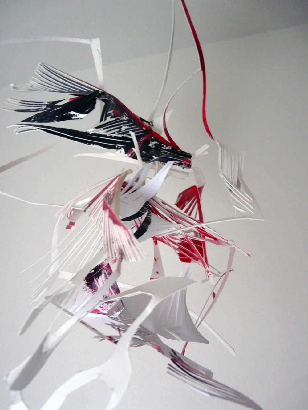 Strand hanging sculpture cut paper mobile | Etsy