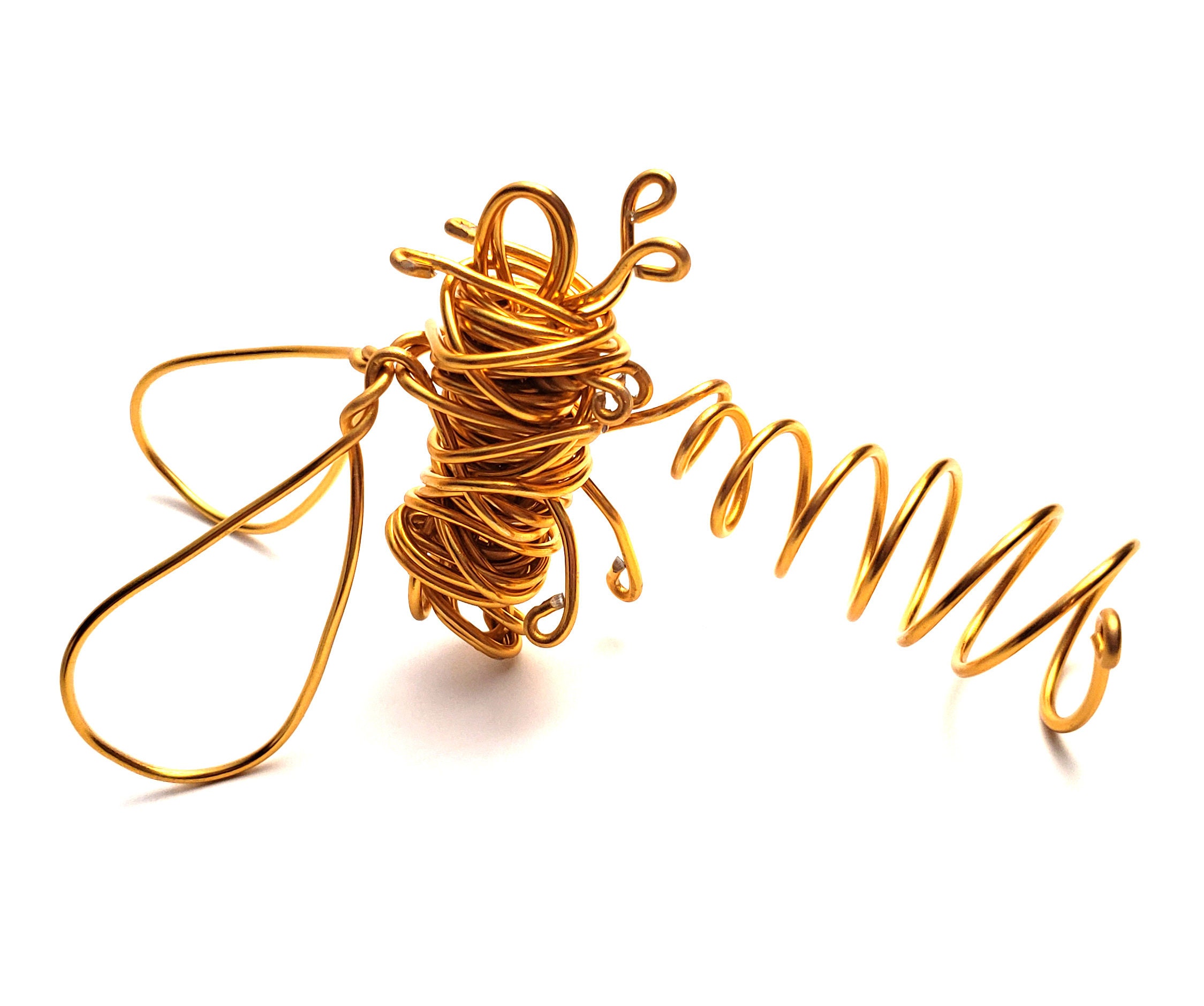 Mini Chubby Golden Bee Tree Topper Bottle Topper Wire Bee - Etsy