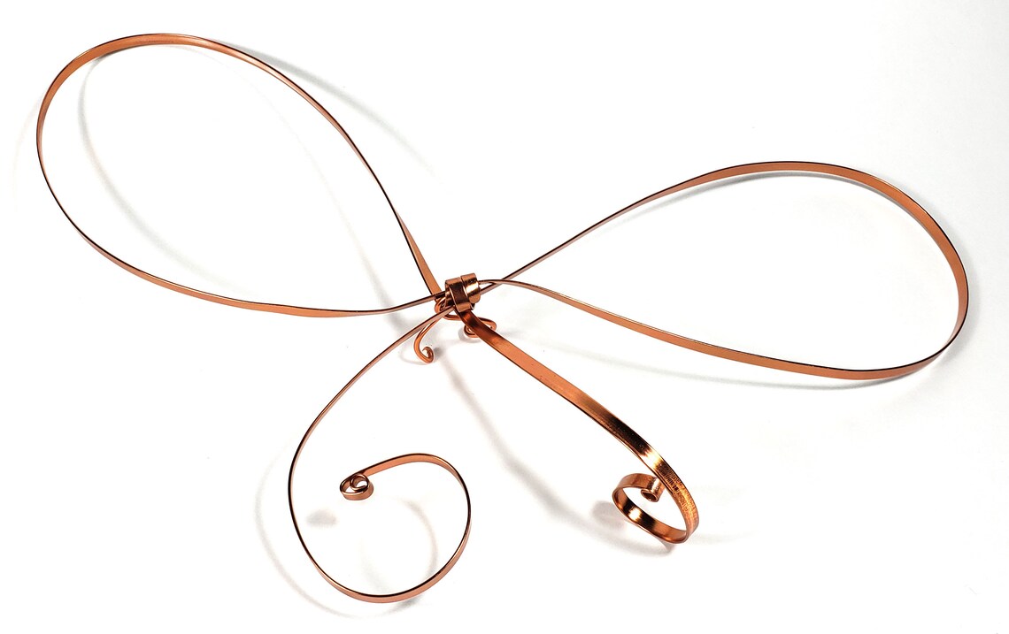 XL Swirling Copper Bow Tree Topper or Wreath Bow Metal - Etsy