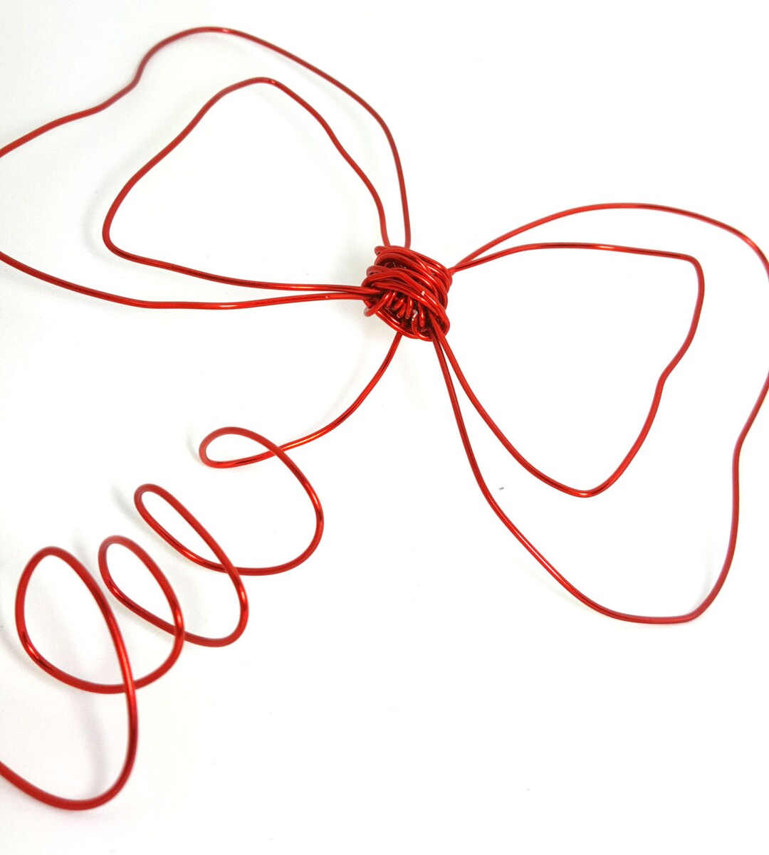 Whimsical Red Bow Tree Topper Decor - Red Christmas Tree Topper Bow ...