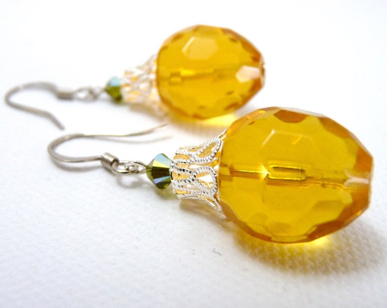 Lemon Drop Pineapple Yellow Crystal Earrings - Etsy