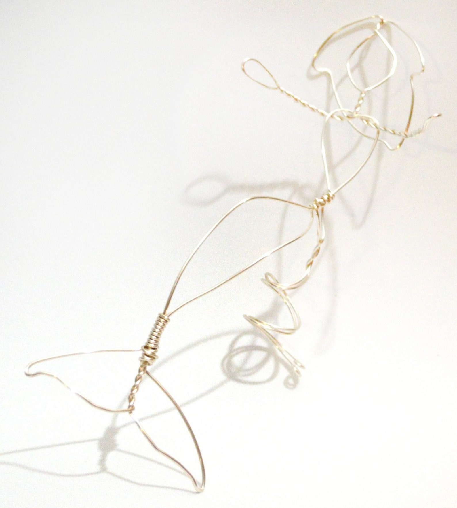 Silver Wire Mermaid Tree Topper M/l christmas Tree Topper - Etsy