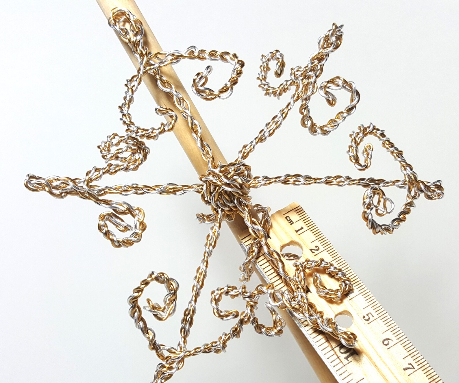 Gold & Silver Snowflake Mini Tree Topper - Handmade Tree Topper ...