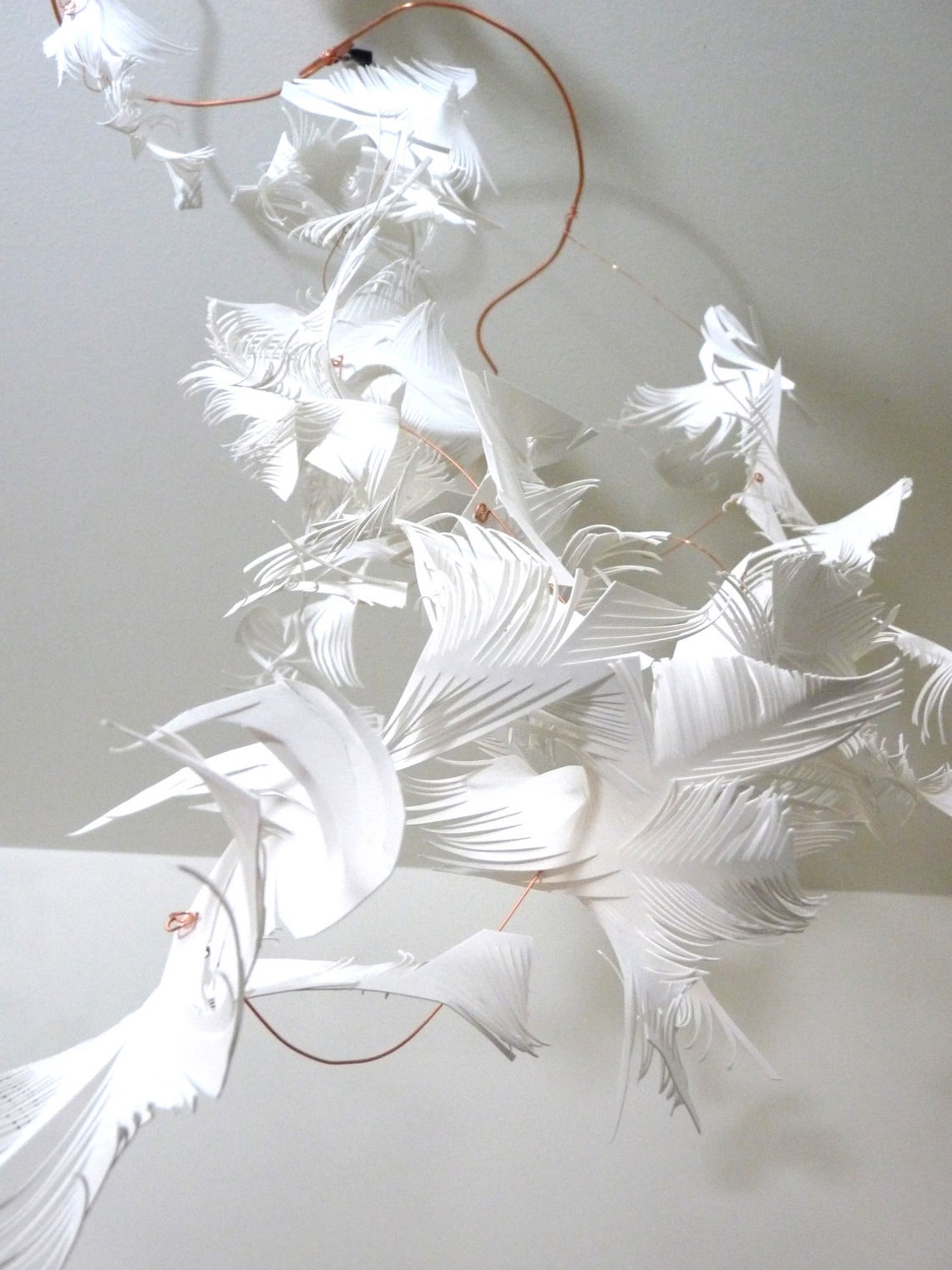 Wind Hanging Cut Paper Sculpture on Copper Hand Cut - Etsy