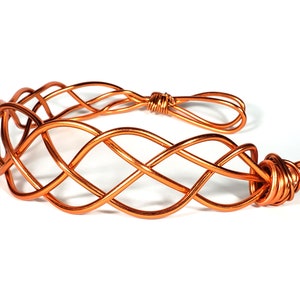 Big Braided Copper Crown - Big Quadbraid Metal Crown - Aluminum ...
