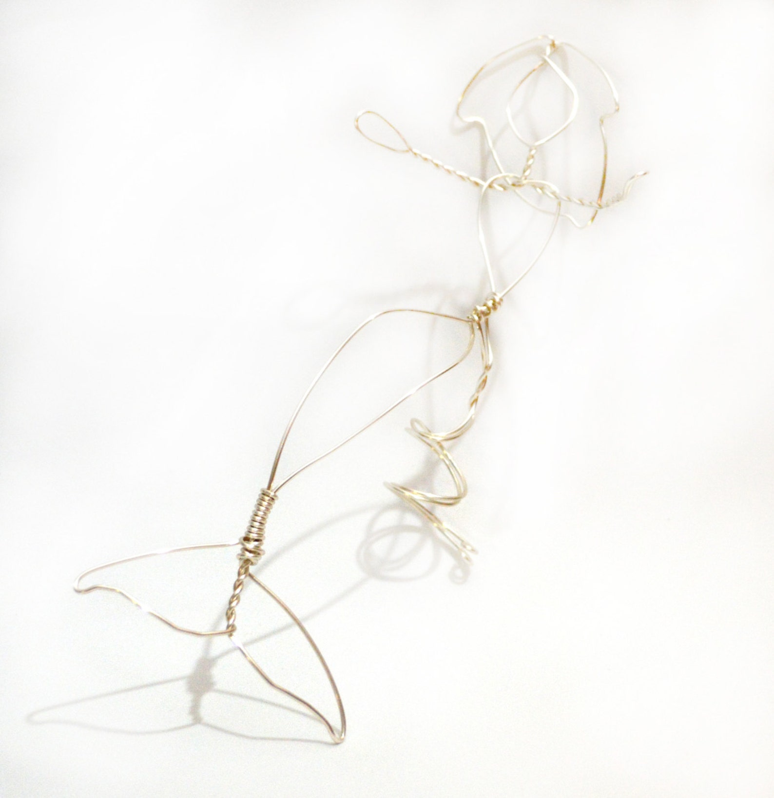 Silver Wire Mermaid Tree Topper M/l christmas Tree Topper - Etsy