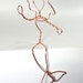 Copper Bookshelf Mermaid - Short Tail Wavy Hair, Mermaid Wire Sculpture ...