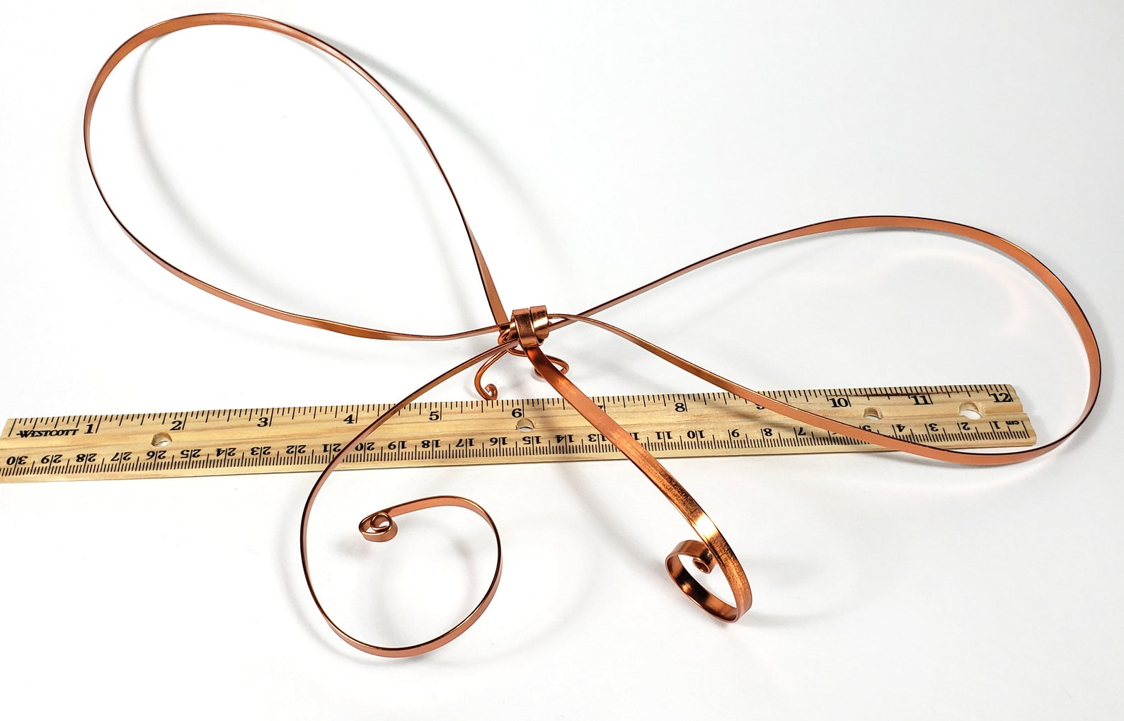 XL Swirling Copper Bow Tree Topper or Wreath Bow Metal - Etsy