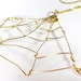 Large Golden Spider Web Necklace Gold Extra Long Pendant Handmade Wire ...