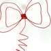 Whimsical Red Bow Tree Topper Decor - Red Christmas Tree Topper Bow ...