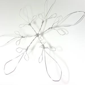 Giant Silver Wire Snowflake Tree Topper Big Wire Christmas - Etsy