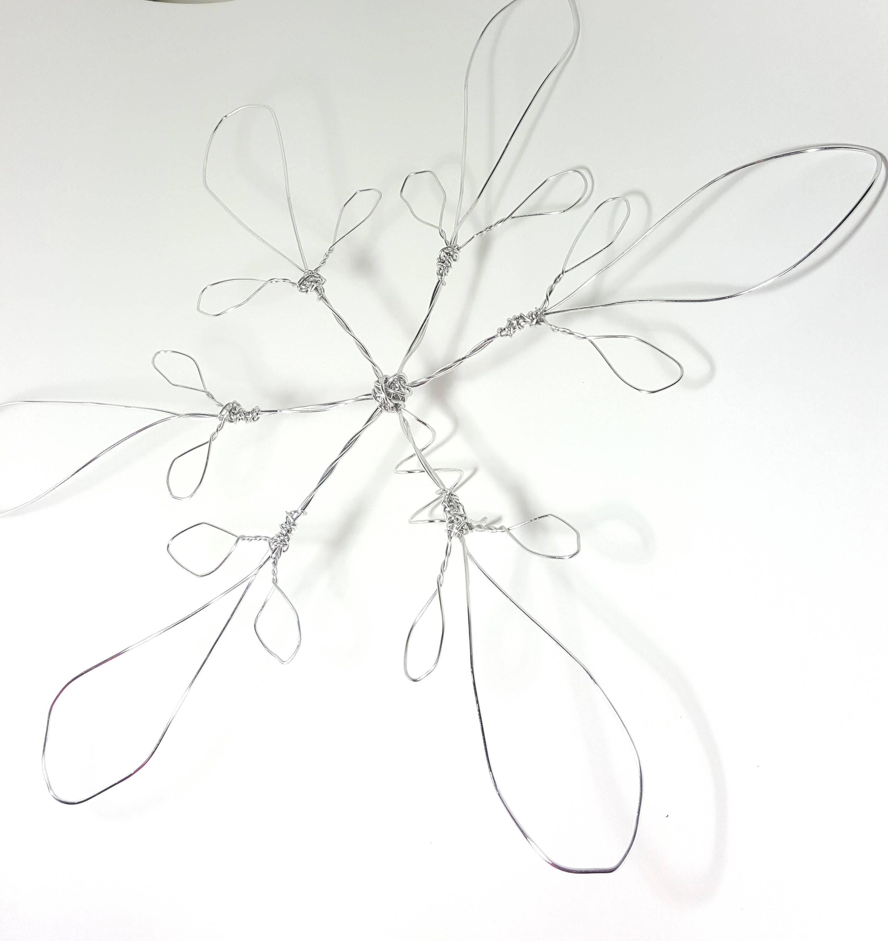 Giant Silver Wire Snowflake Tree Topper Big wire Christmas | Etsy