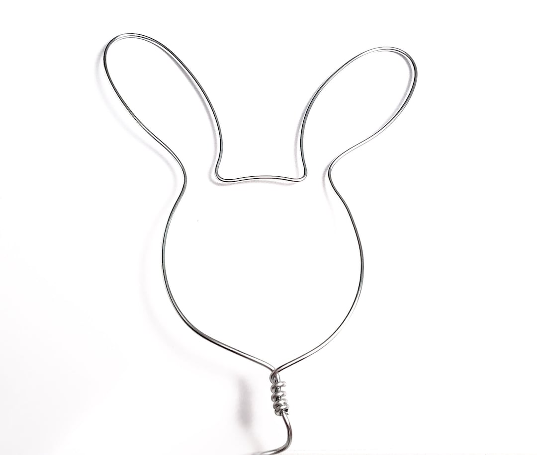 6" Silver Bunny Rabbit Tree Topper- Wire Handmade Tree Topper - Bunny ...