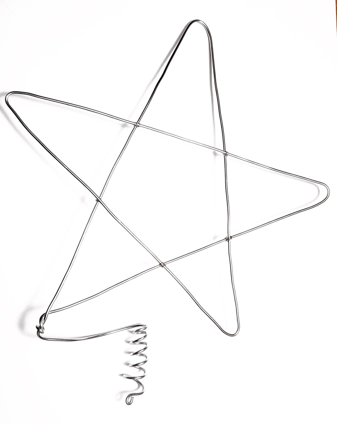 Giant 18" Silver Star Tree Topper - Classic Metal Handmade Oversized ...
