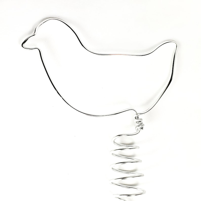 Bird Duck Tree Topper Silver Tree Topper Handmade Bird - Etsy