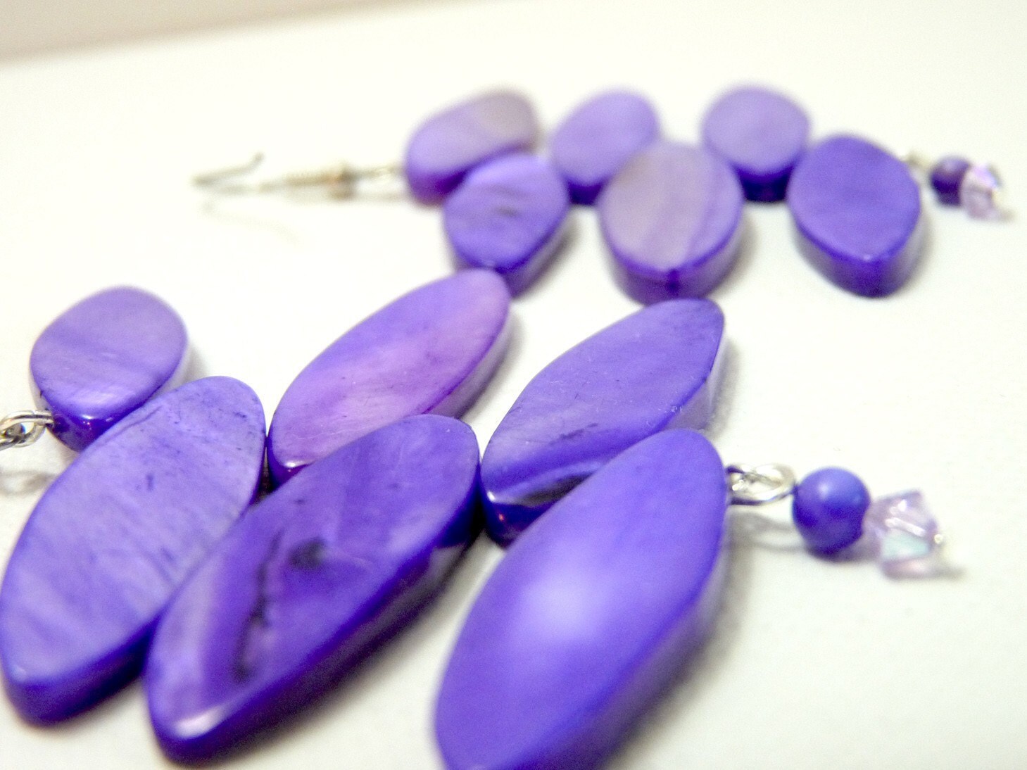 Plum Purple Tendrils Statement Earrings - Etsy