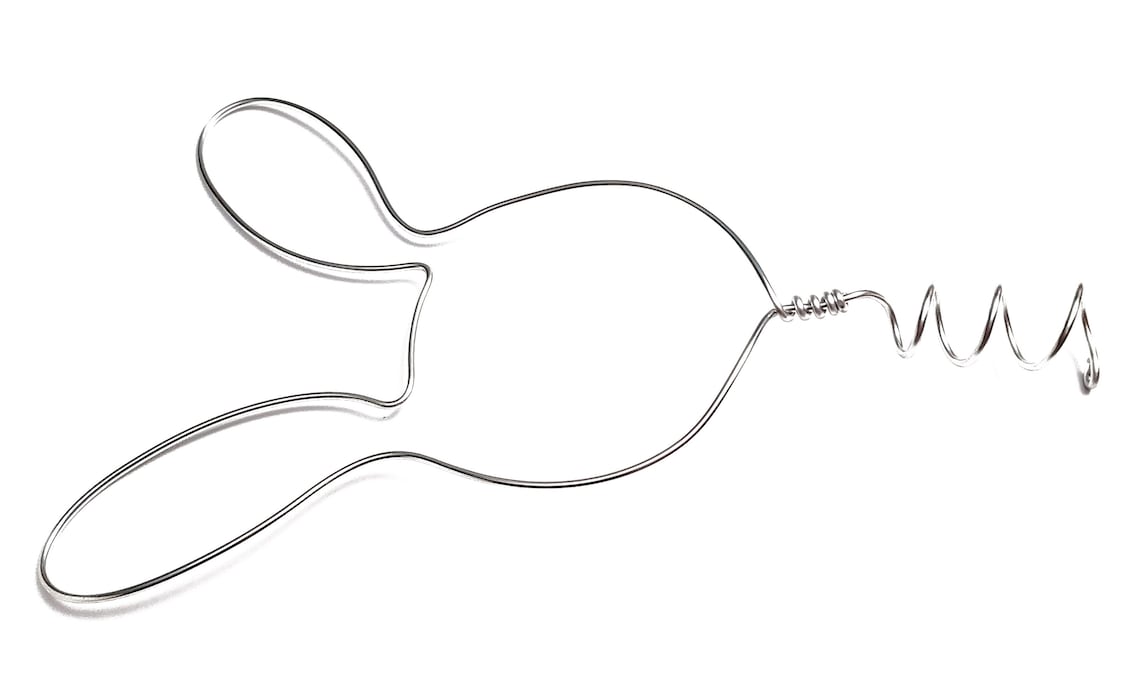 6 Silver Bunny Rabbit Tree Topper Wire Handmade Tree | Etsy